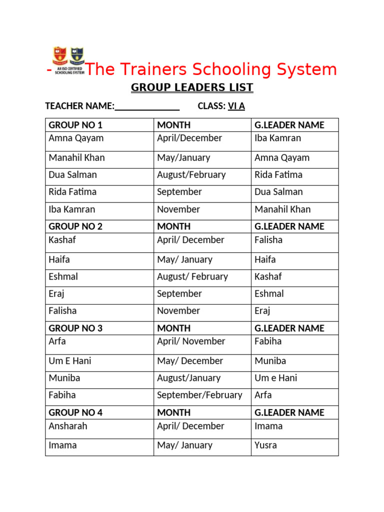 Class 6th A GLL | PDF