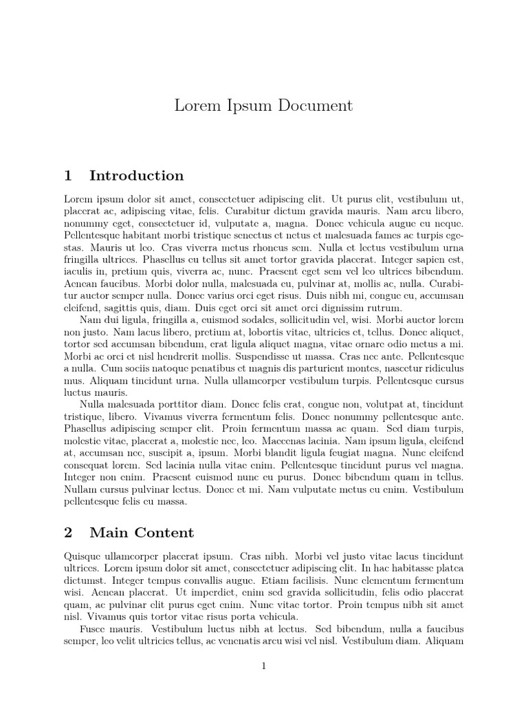 Lorem Ipsum Document | PDF
