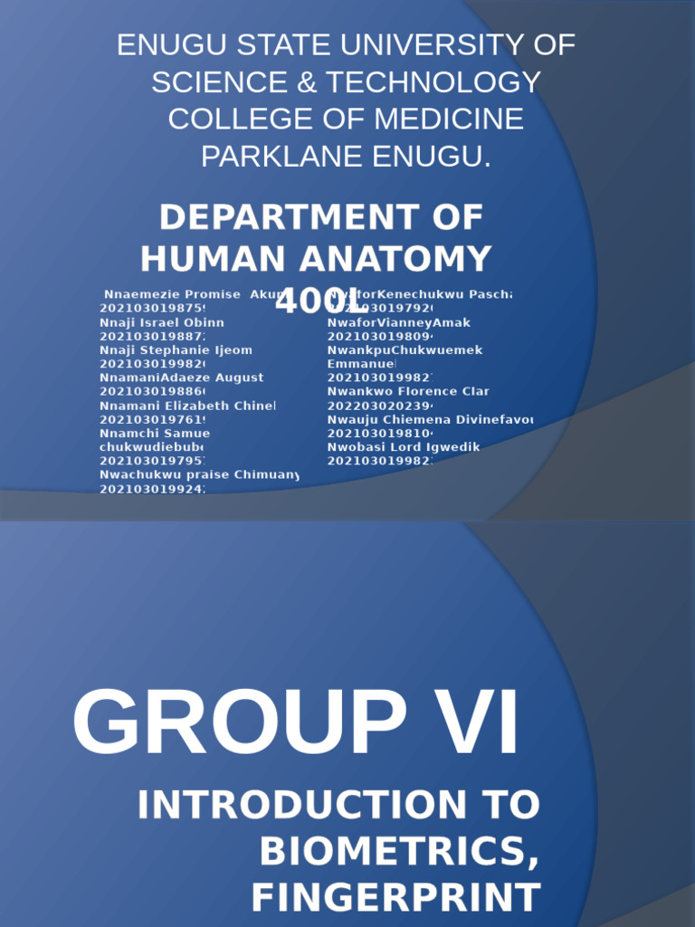 Introduction To Biometrics, Fingerprint Recognition & Iris | PDF | Fingerprint | Biometrics