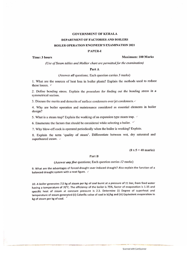 Kerala BOE 2021 Paper 1 2 3 | PDF