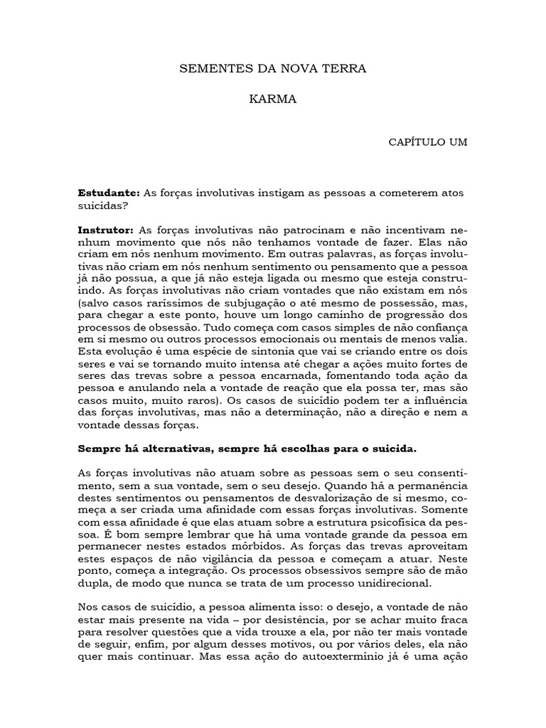 Texto #4 Karma Cap 1 - Ângelo | PDF | Carma | Emoções