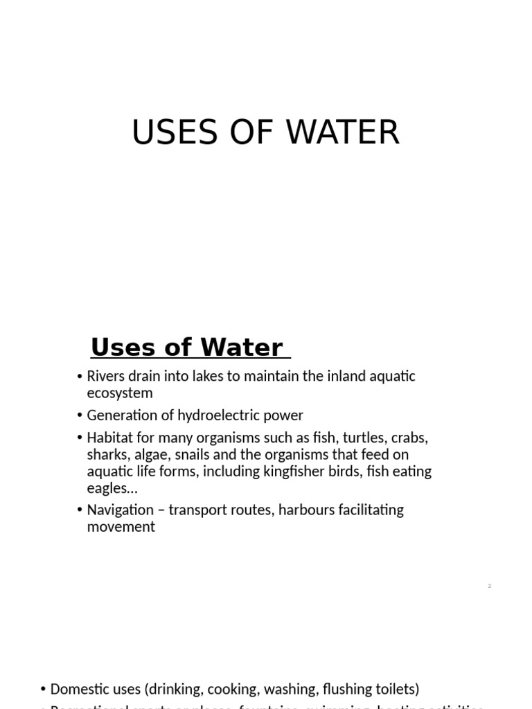 8 - Uses of Water | PDF