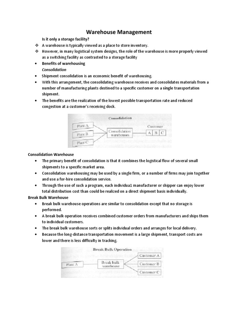 Introduction To Warehouse Management | PDF | Warehouse | Economies Of Scale
