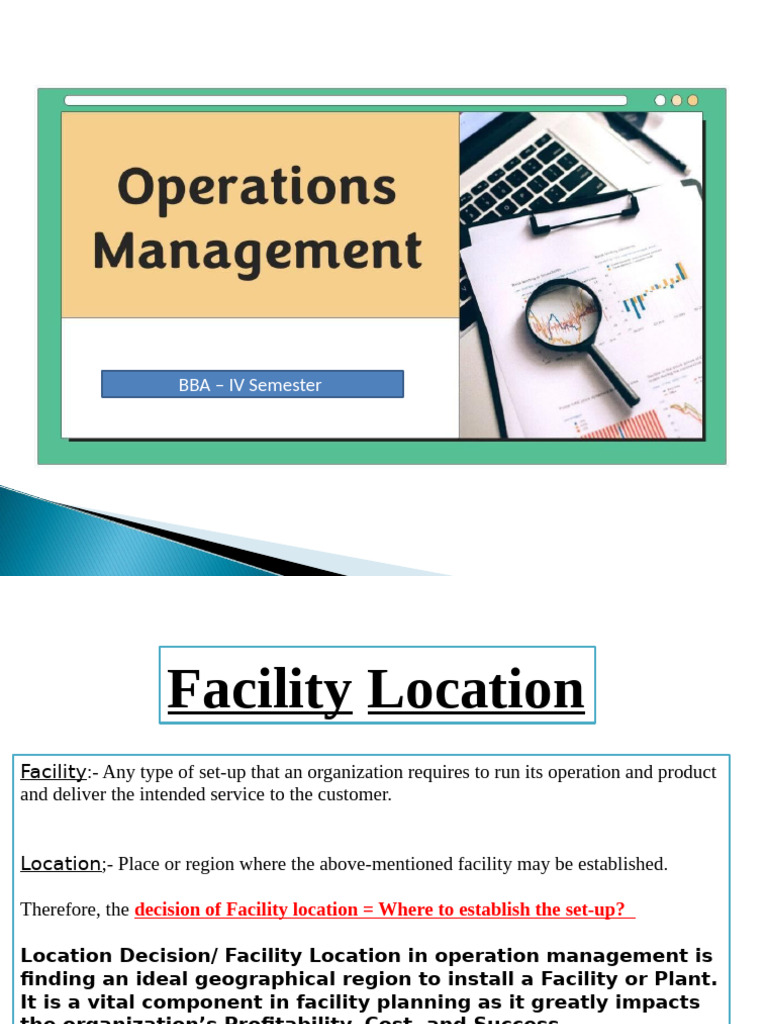Facility Location and Layout | PDF | Distance | Factors Of Production