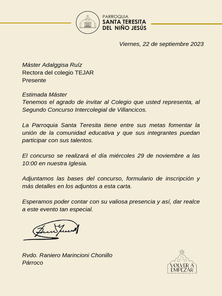 Invitación 2do Concurso Colegia Coros Navideños - 11 | PDF
