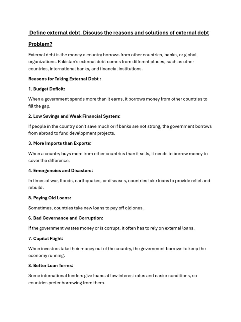External Debt | PDF
