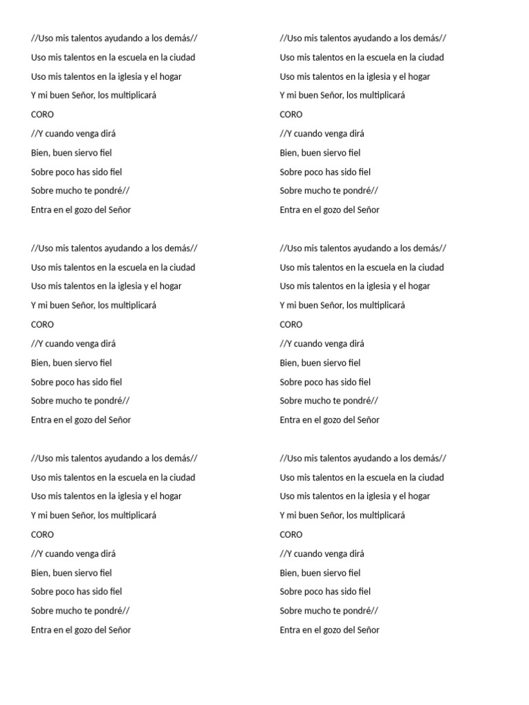 Ideas Escuela Dominical para Coros | PDF