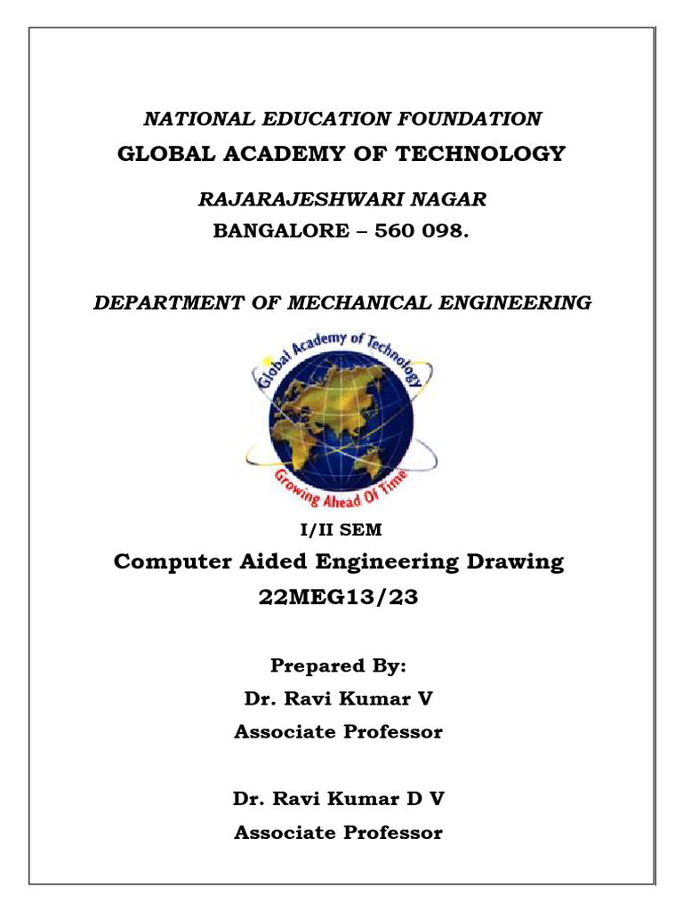 New Caed Manual 22meg13 2022 23 Even | PDF | Ellipse | Circle