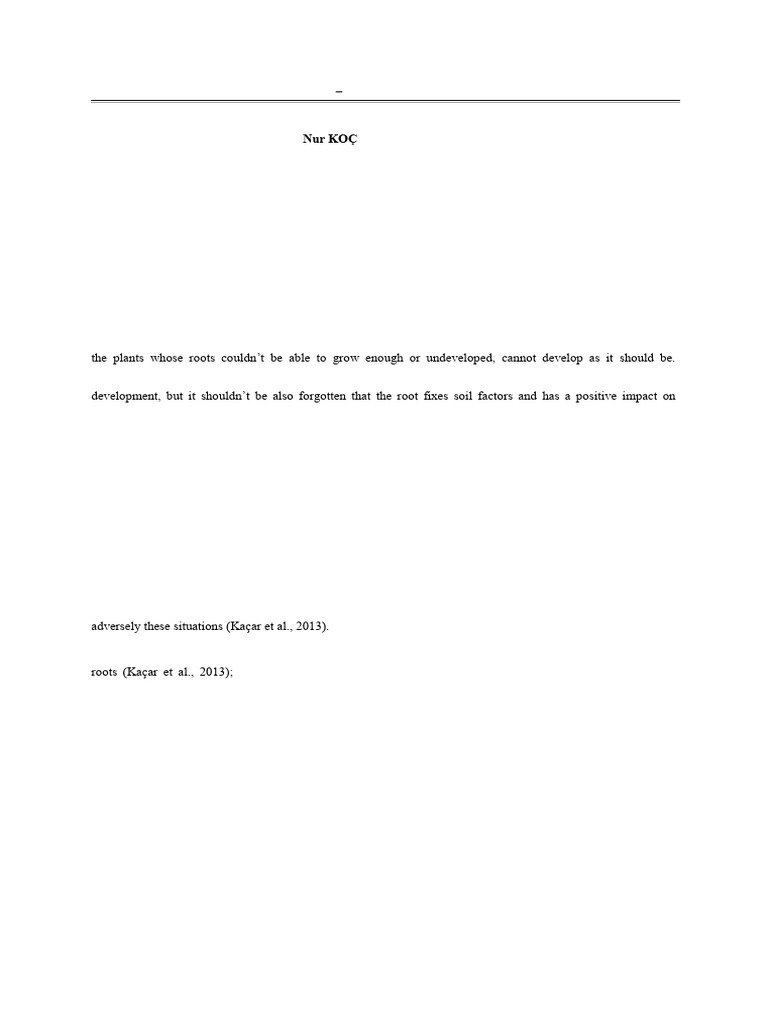 Koç, Acar - 2015 - The Soil Factors Which Effect On Root Growth in ...
