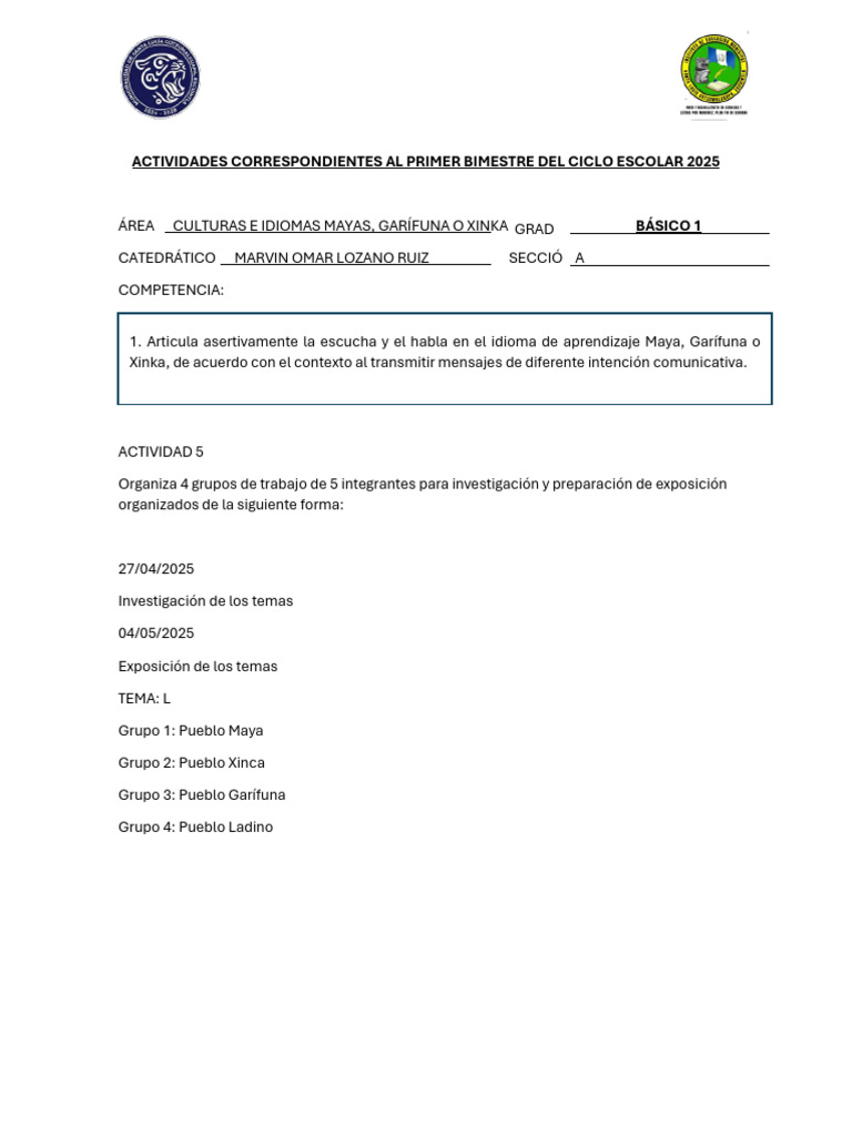 Actividad 5 Pocoman | PDF | Guatemala | Centroamérica