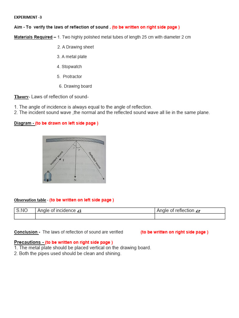 Exp 3 Phy Class 9 | PDF