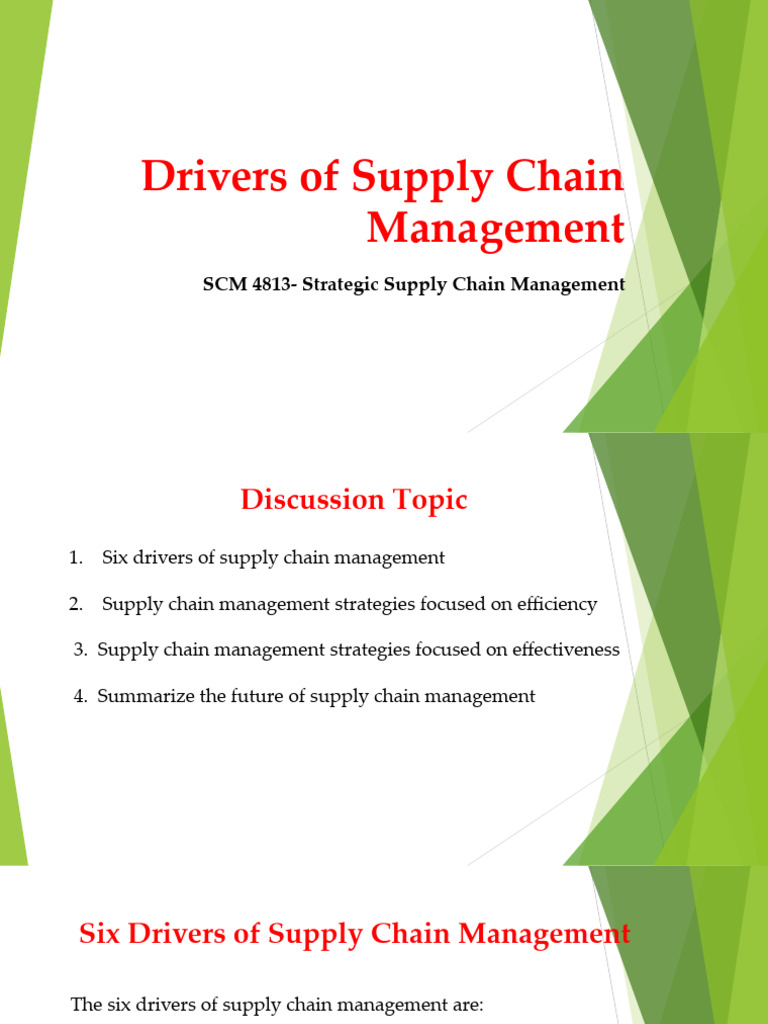 Lecture Five - Drivers of Supply Chain Management.pptx | PDF | Supply ...