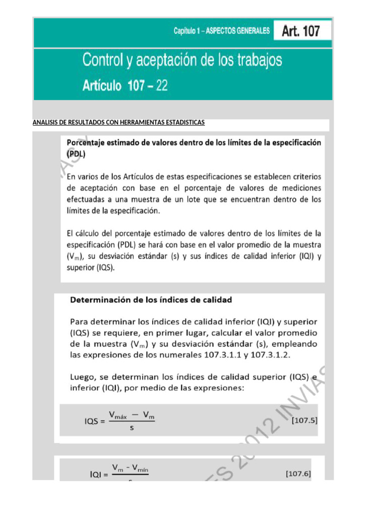 Control Calidad - Norma 2022 - PDL | PDF | Análisis estadístico | Enseñanza de matemática
