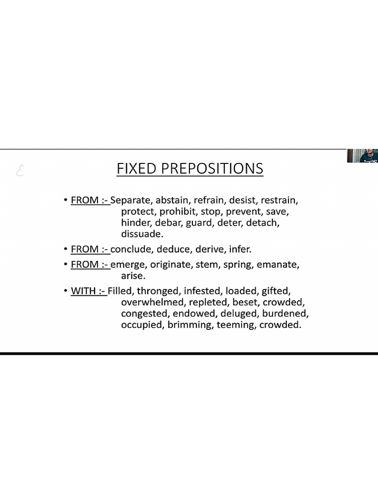 Fixed Preposition Basic | PDF