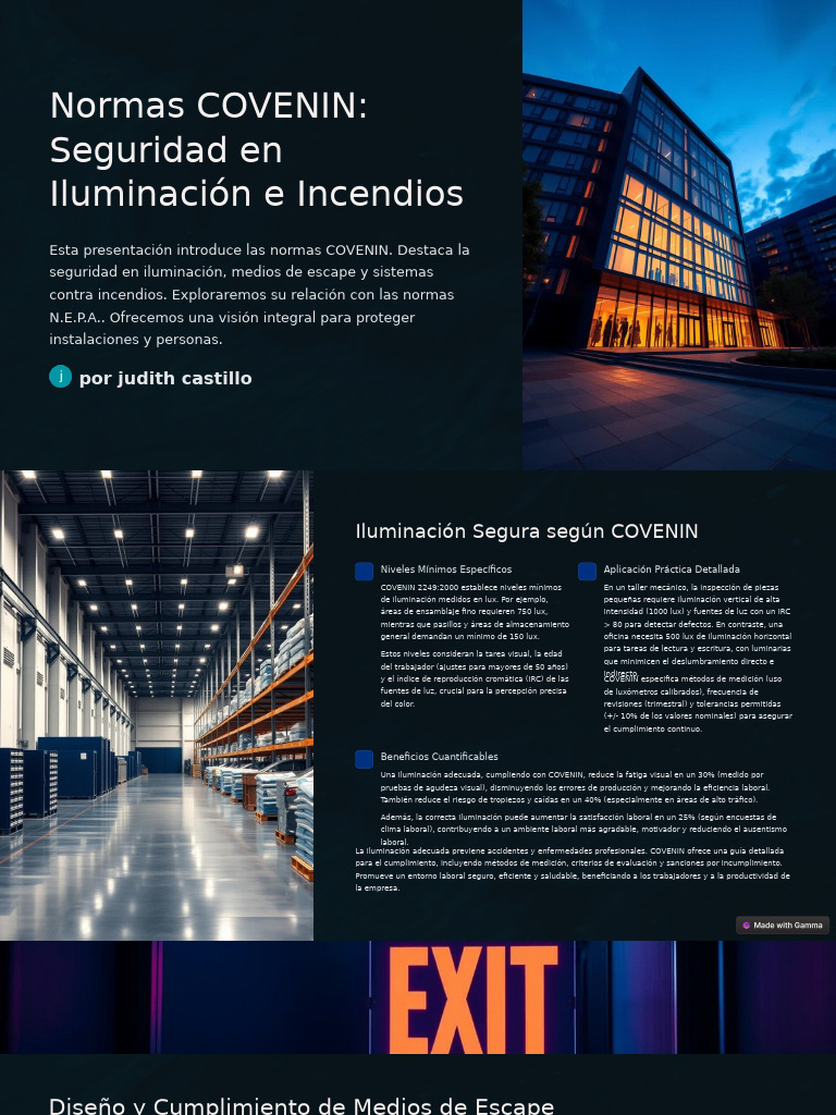 Normas COVENIN Seguridad en Iluminacion e Incendios | PDF | Encendiendo