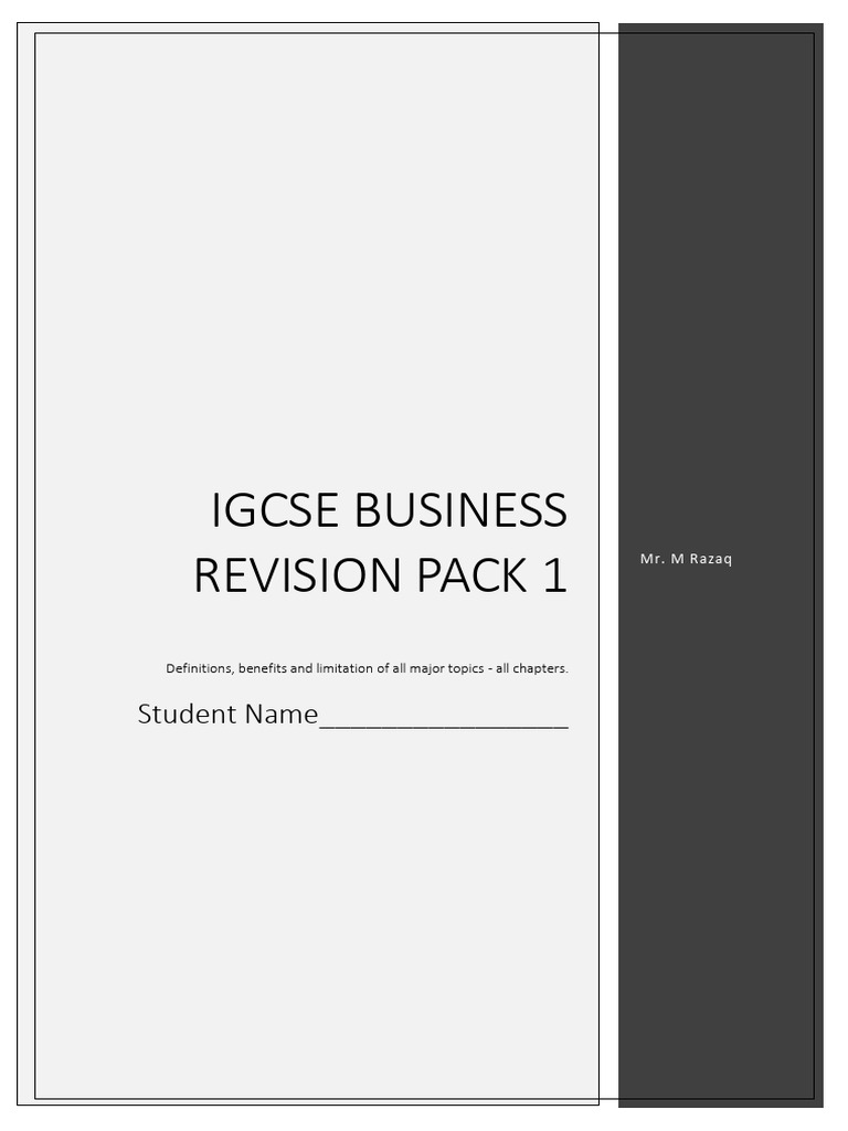 Business Revision | PDF | Franchising | Employment
