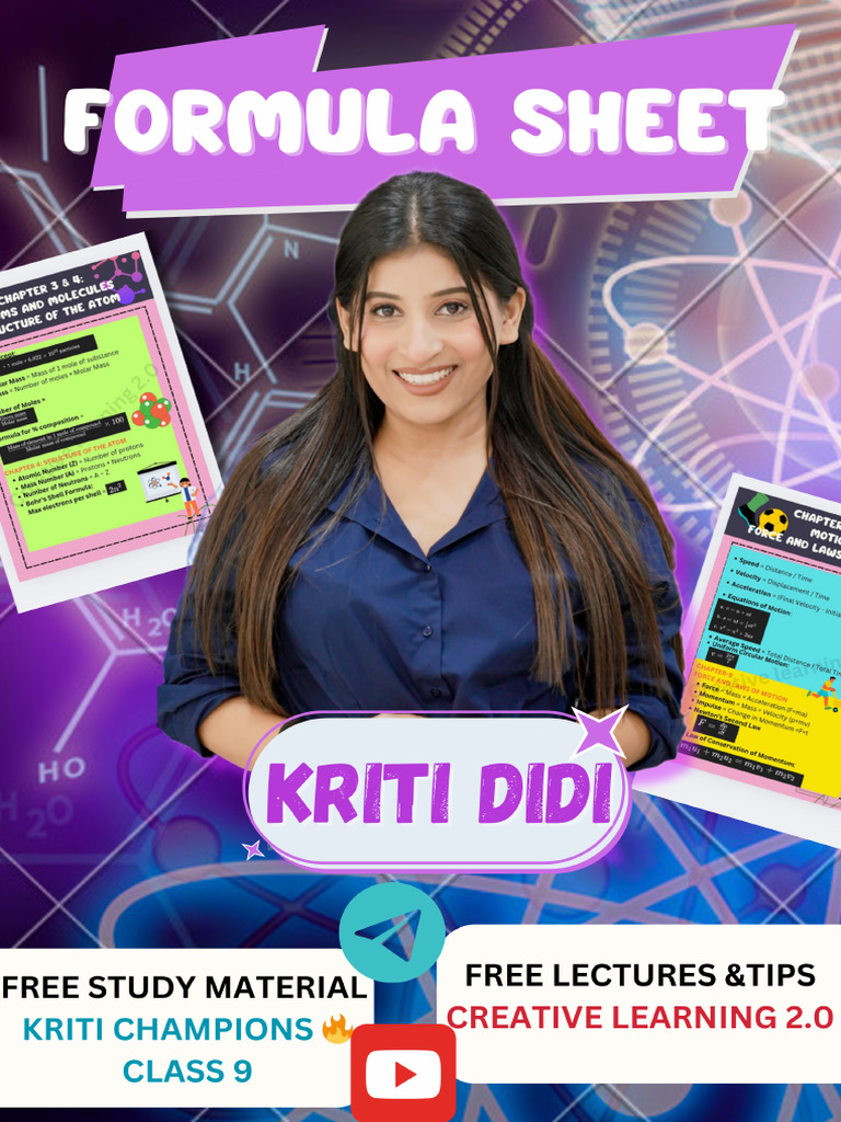 9th science formula sheet | PDF