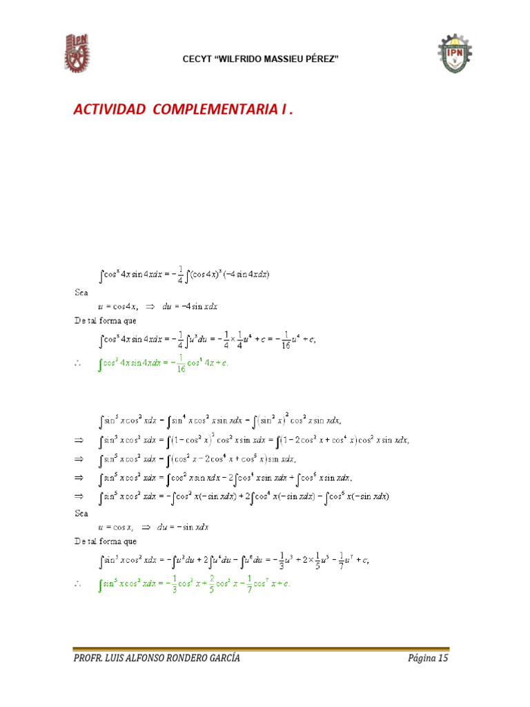 Calculo Integral Solución de Problemas - Voca 11 | PDF | Funciones y ...