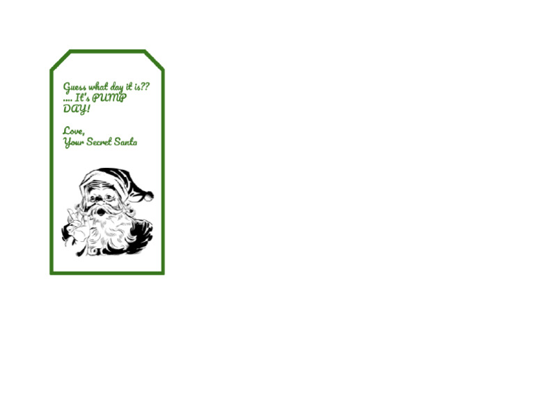 Pump Day Gift Tag | PDF