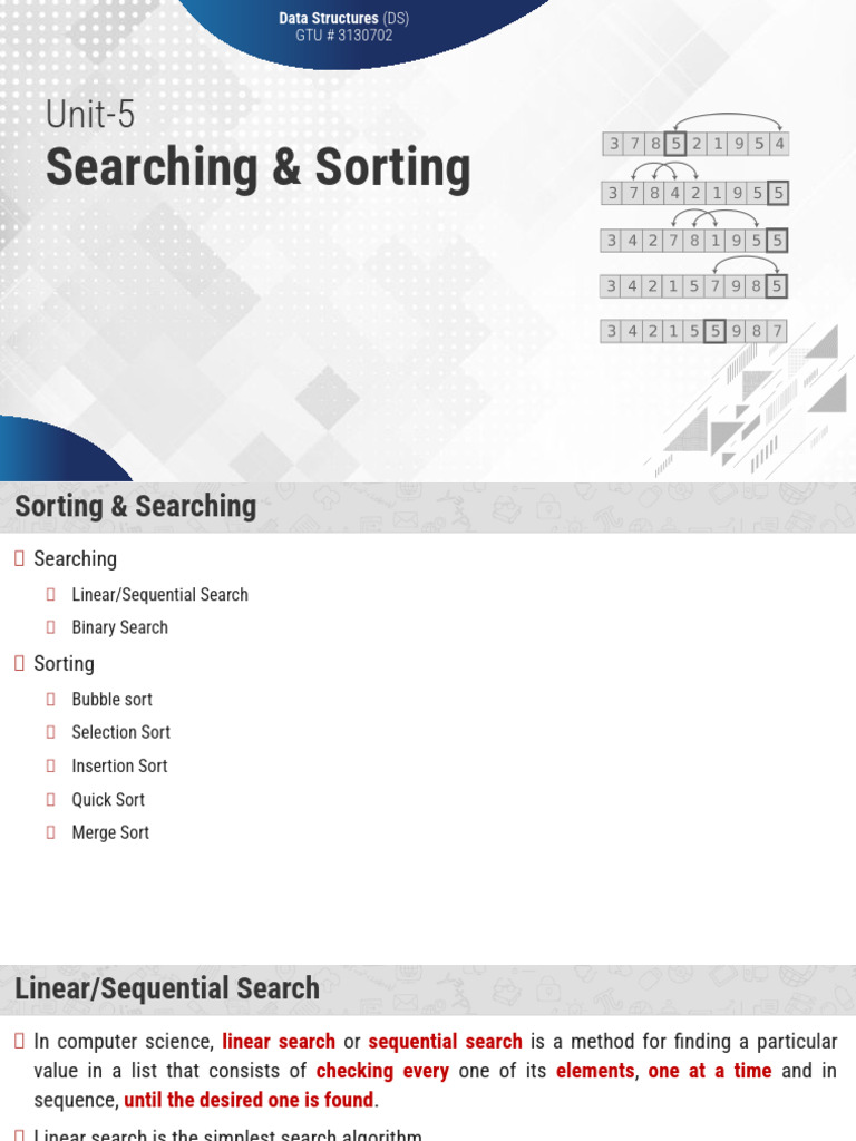 10 Searching Sorting | PDF | Theoretical Computer Science | Applied Mathematics