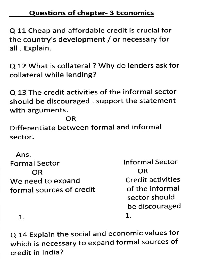 Questions of CH - 3 Economics | PDF