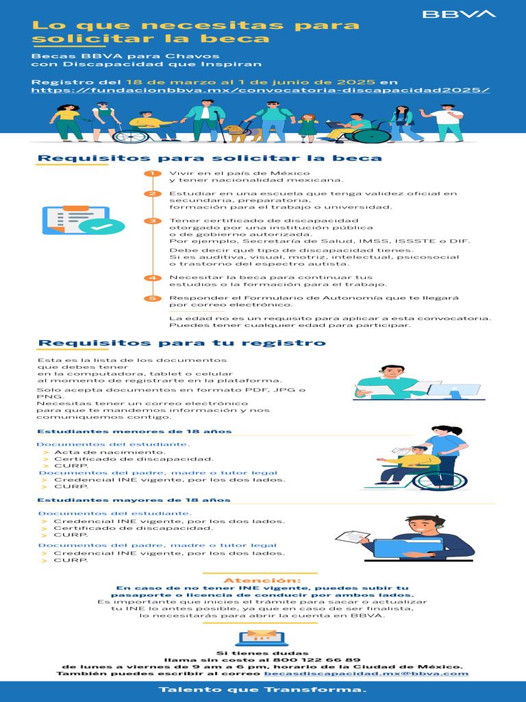 Queì Necesitas para Solicitar La Beca BBVA para Chavos Con Discapacidad Que Inspiran | PDF