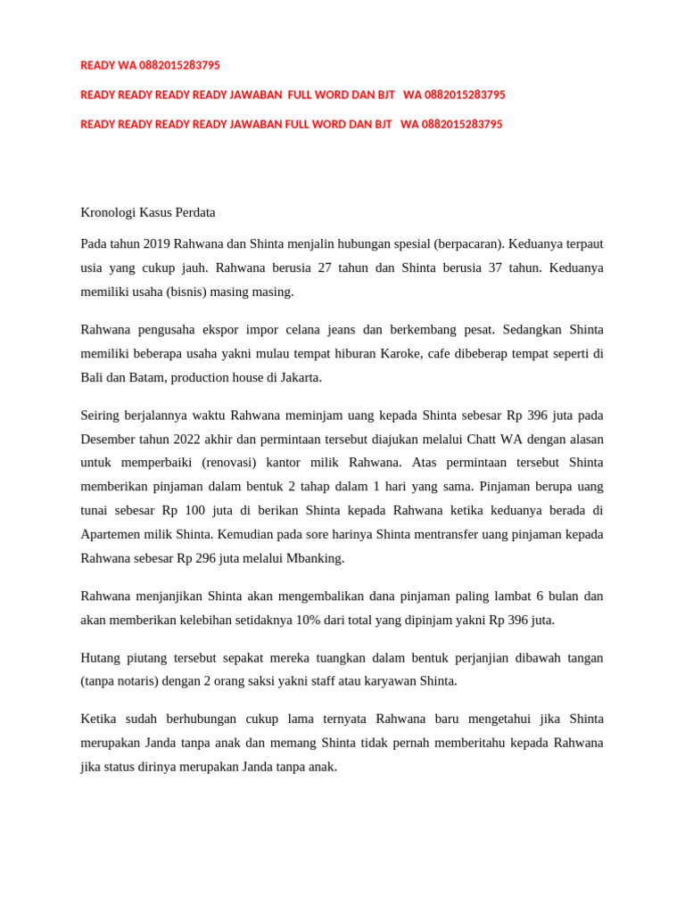 Ready Wa 0882015283795 Surat Kuasa Shinta | PDF