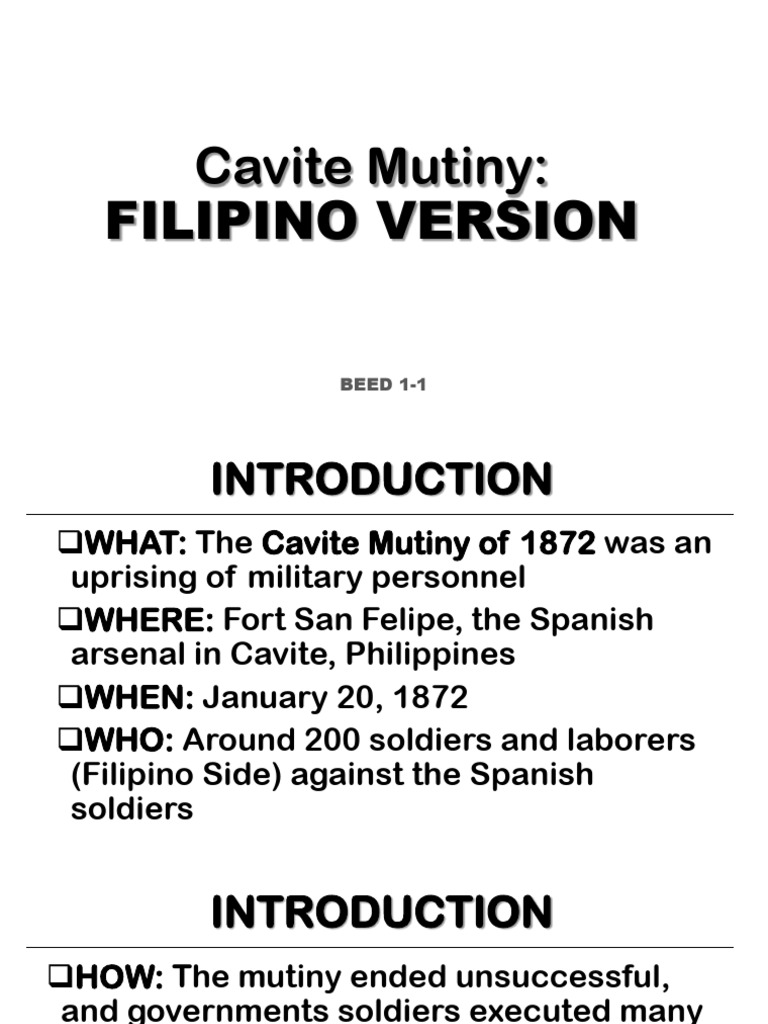 Cavite Mutiny Filipino Version | PDF | Spanish East Indies | Philippines