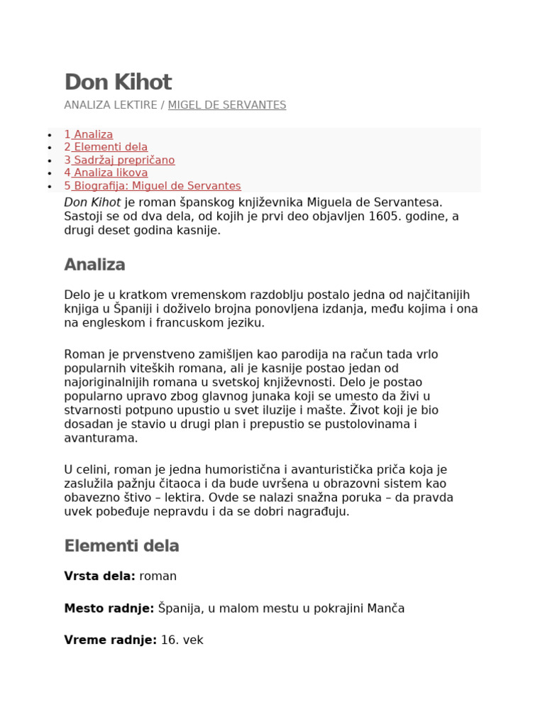 Don Kihot | PDF