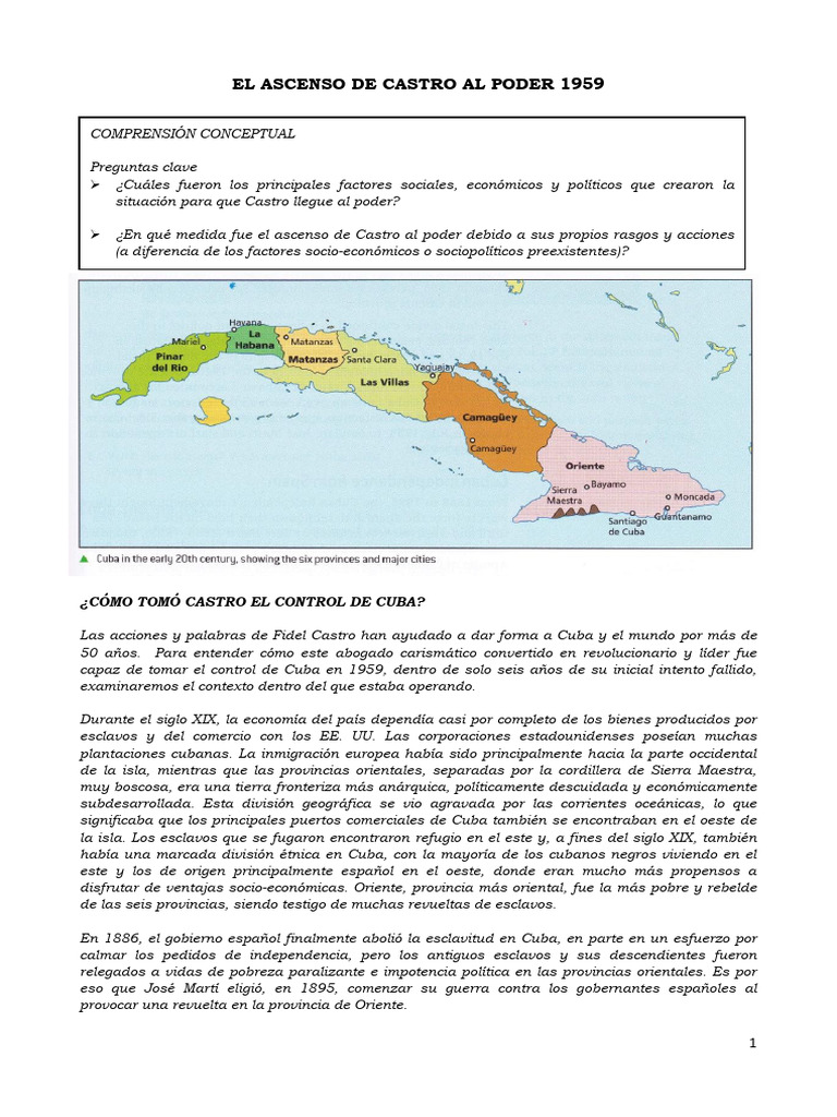 Ascenso de Castro al Poder en 1959 | PDF | Fulgencio Batista | Cuba