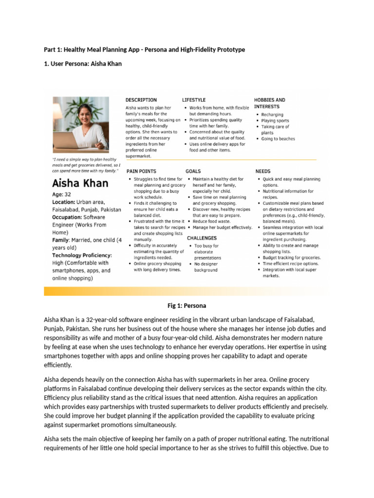 Persona Assignment Part 1 | PDF | Usability | Icon (Computing)