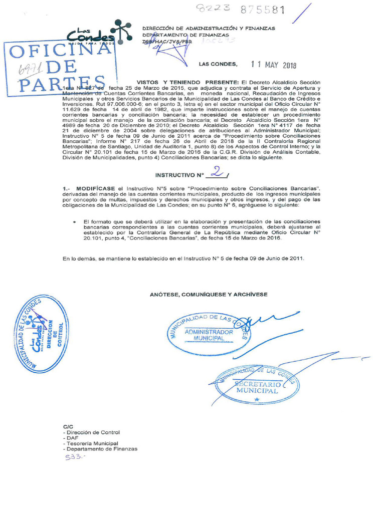 Modelo Instructivo Procedimiento Municipalidad de Las Condes 1 | PDF