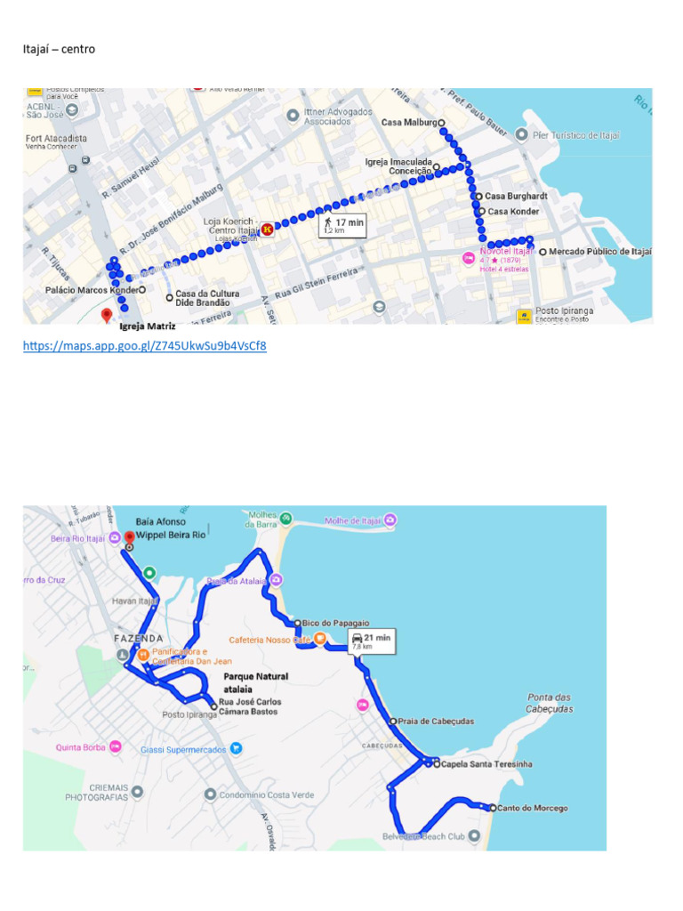 Mapa de Itajaí SC | PDF