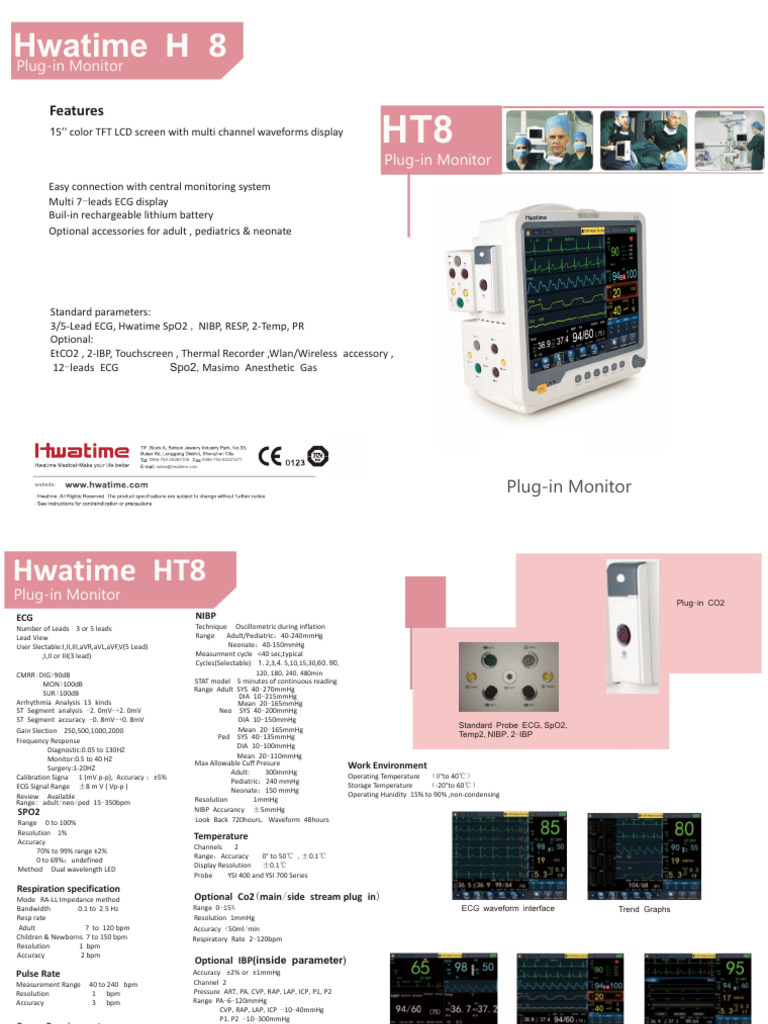 Hwatime HT8 15inch Module Specific | PDF | Electrocardiography ...