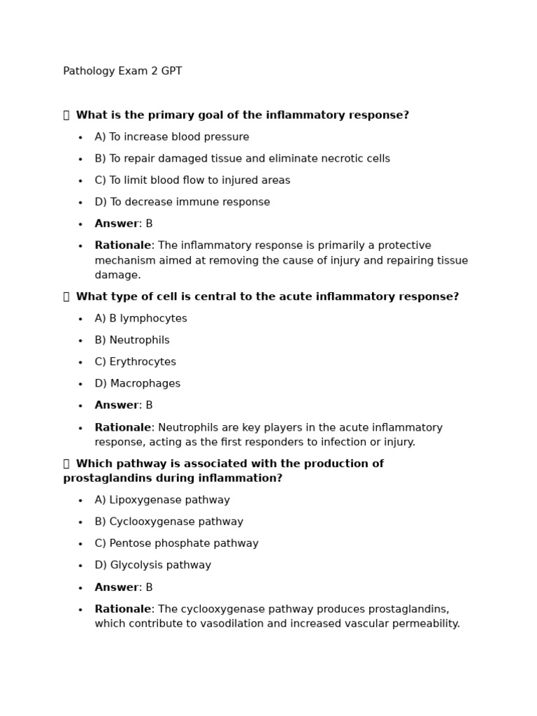 Inflammatory Response Exam Review | PDF | Inflammation | Immune System