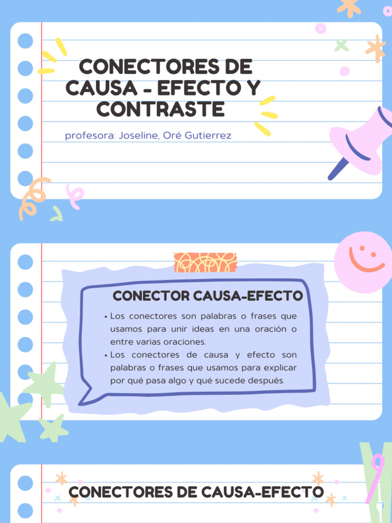 Conectores de Causa-Efecto | PDF