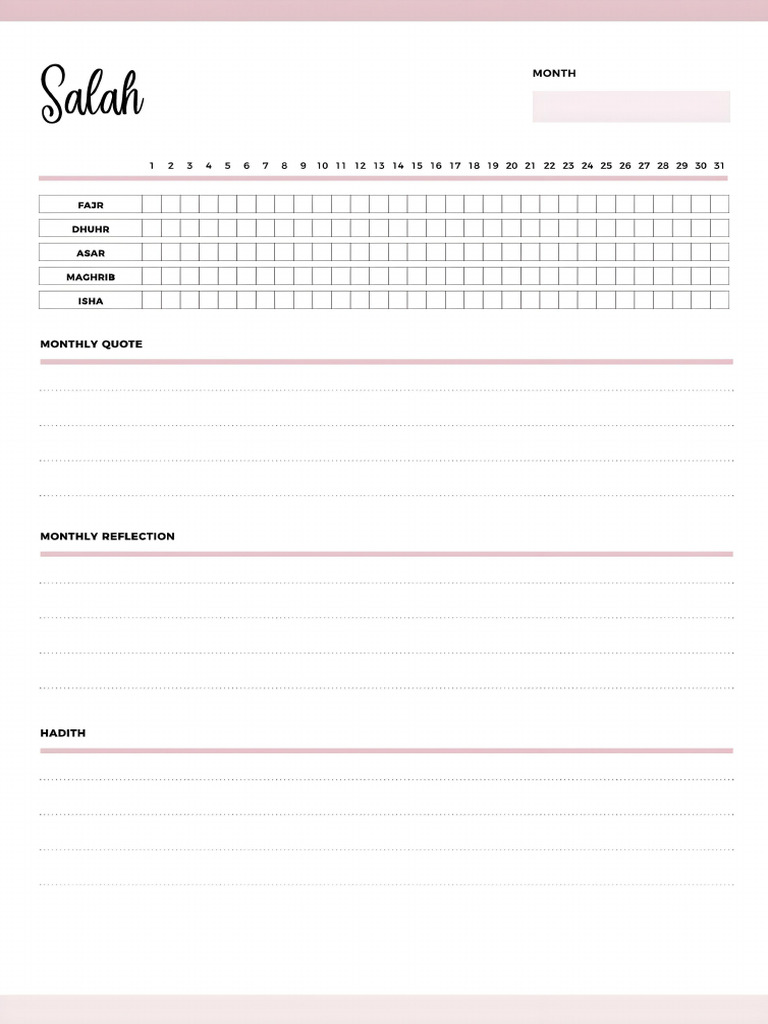 Salah Chart | PDF