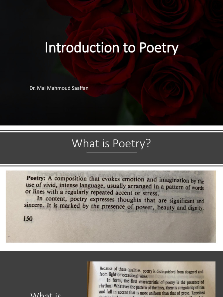 Introduction To Poetry 24-25 | PDF