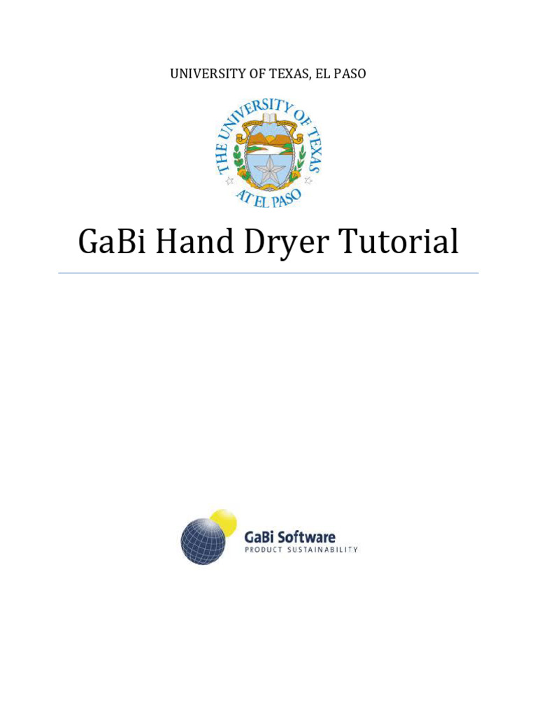 GaBi Hand Dryer Tutorial | PDF | Life Cycle Assessment | Materials