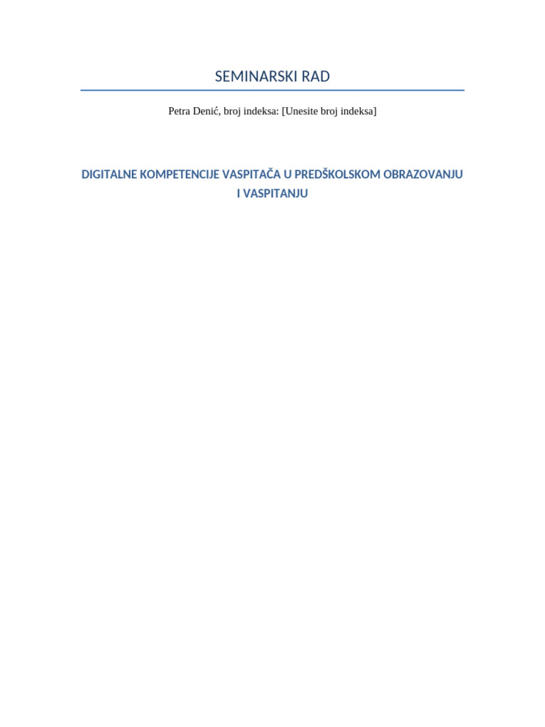 Seminarski Rad | PDF