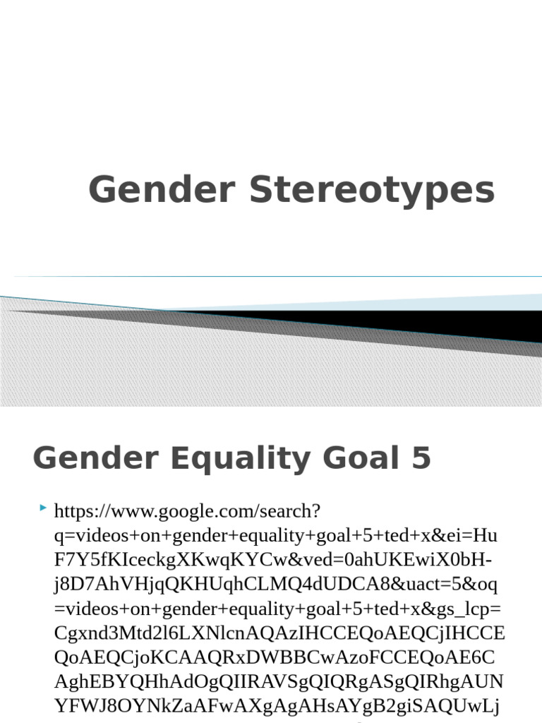 Gender Stereotypes | PDF | Gender | Gender Studies