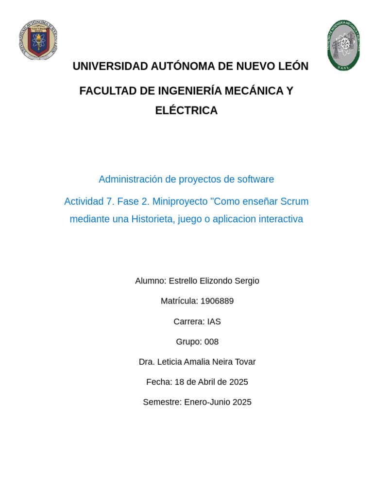 N5 Act7 | PDF | Scrum (desarrollo de software) | Multimedia