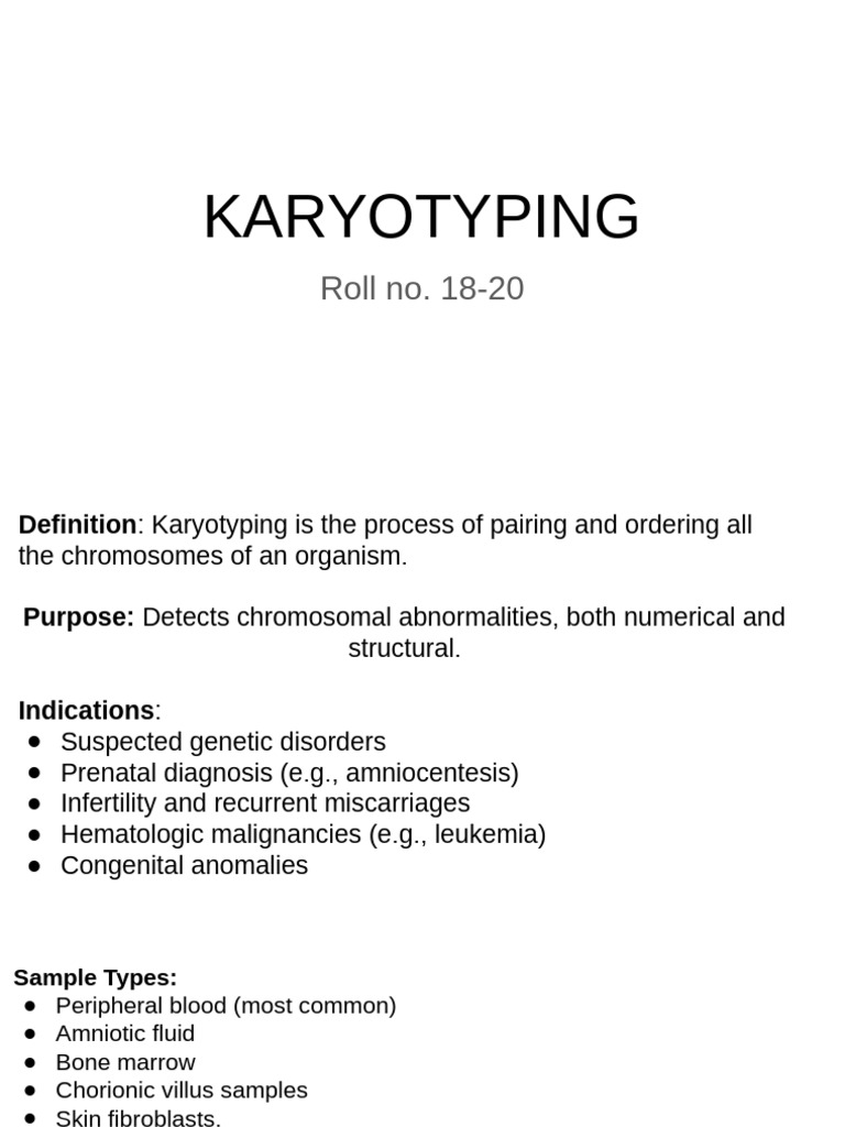 Karyotyping 18-20 | PDF