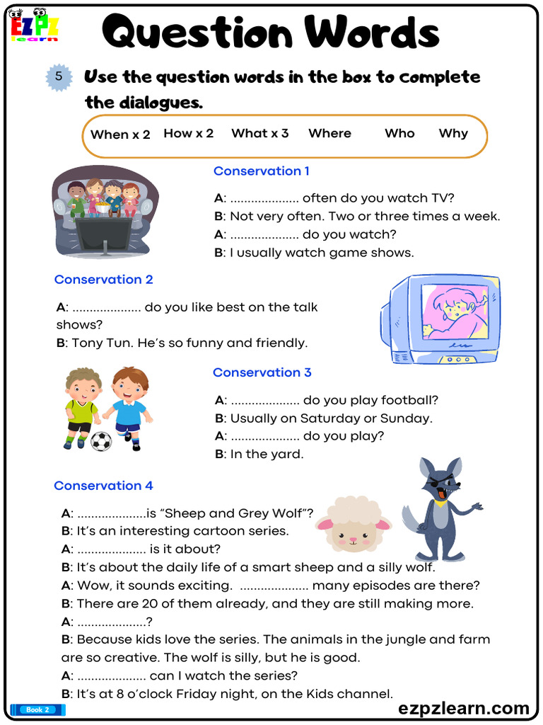 Question Words Practice Dialogues | PDF | Television Series ...