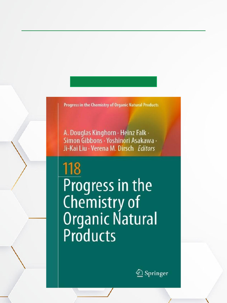 Progress in The Chemistry of Organic Natural Products 118 Verified ...