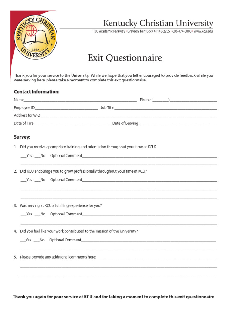 Exit Interview Questionnaire 2023[3561] | PDF | Applied Psychology | Organizational Behavior