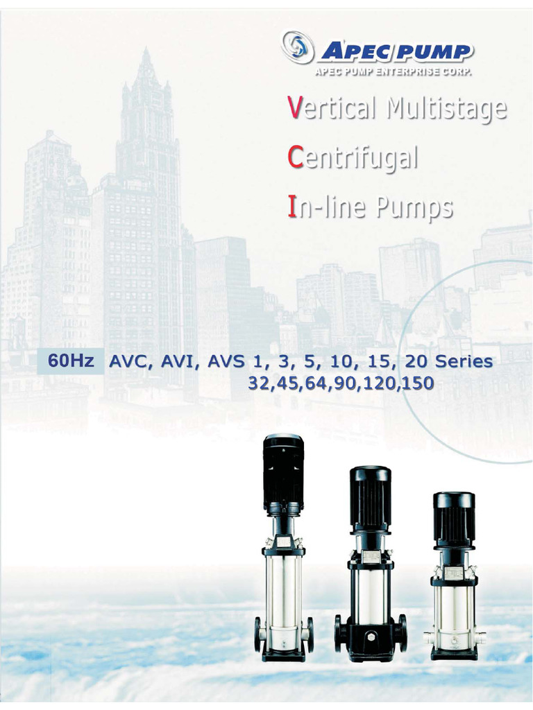 AVC,AVI,AVS-Vertical pump-60HZ | PDF