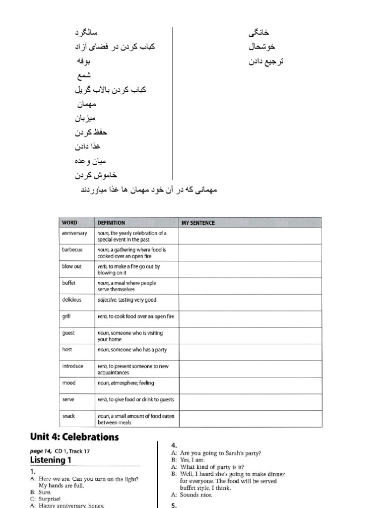 Listening Unit 4 New | PDF