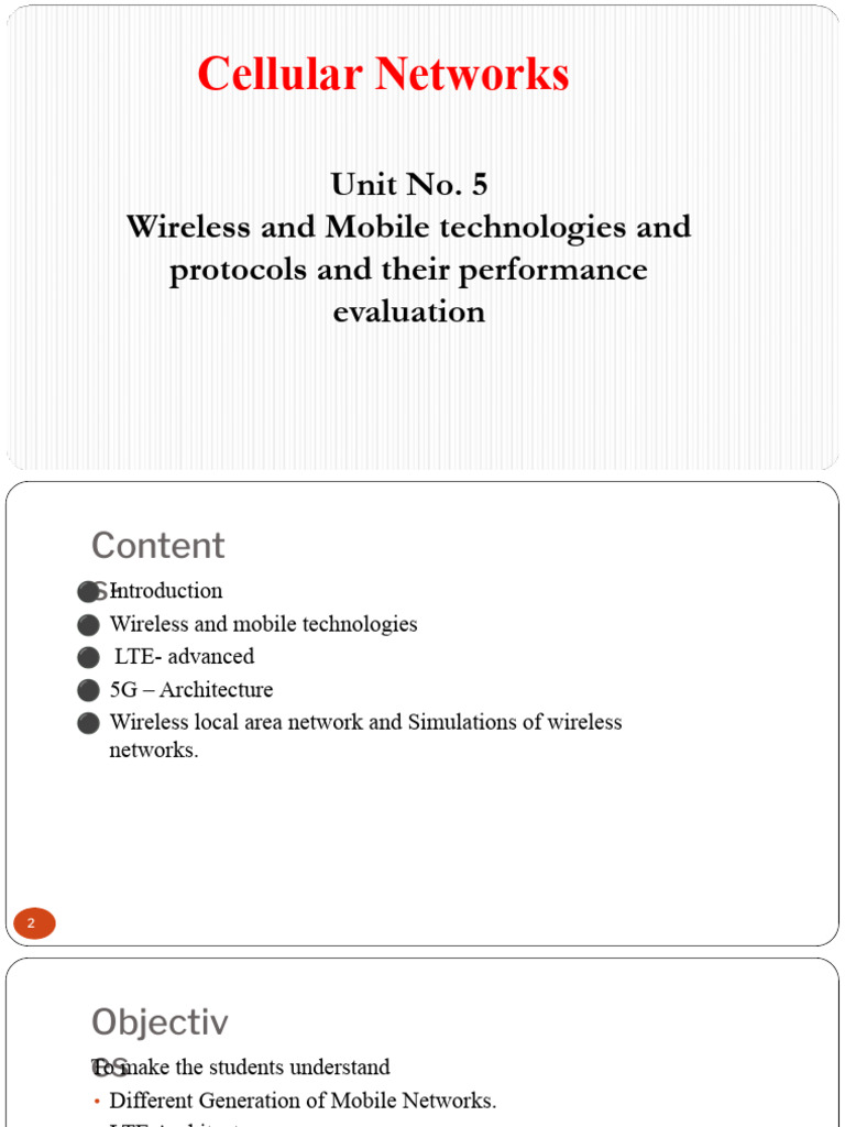 Overview of Cellular Network Generations | PDF | High Speed Packet ...