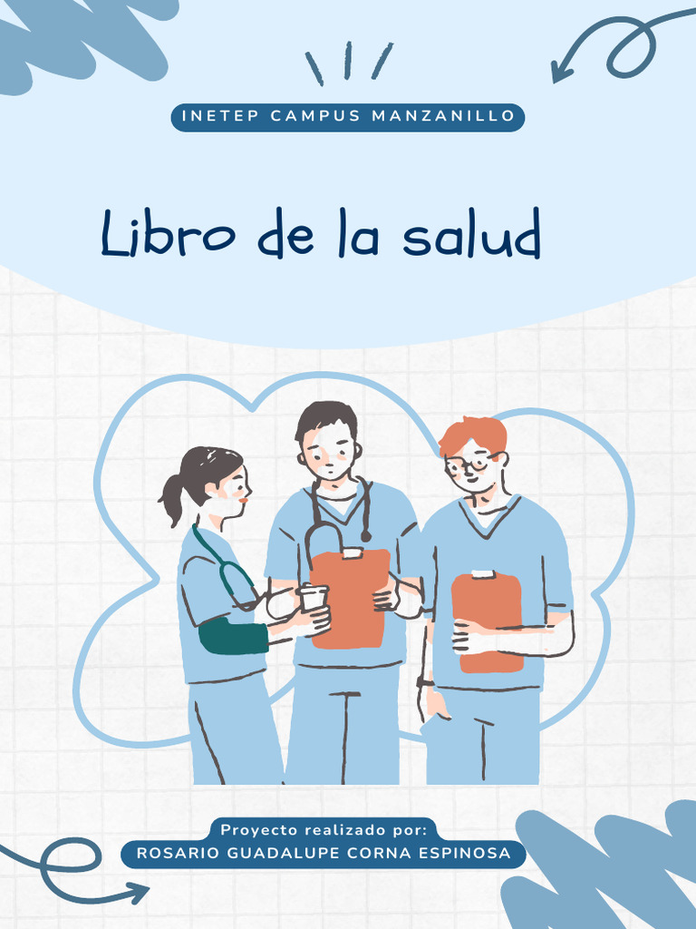 Documento A4 Portada Proyecto Salud Ilustrativo Azul y Blanco PDF | PDF